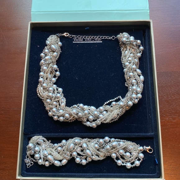 Bella Del Mar | Jewelry | Bella Del Mar Pearl And Silver Chain Necklace ...